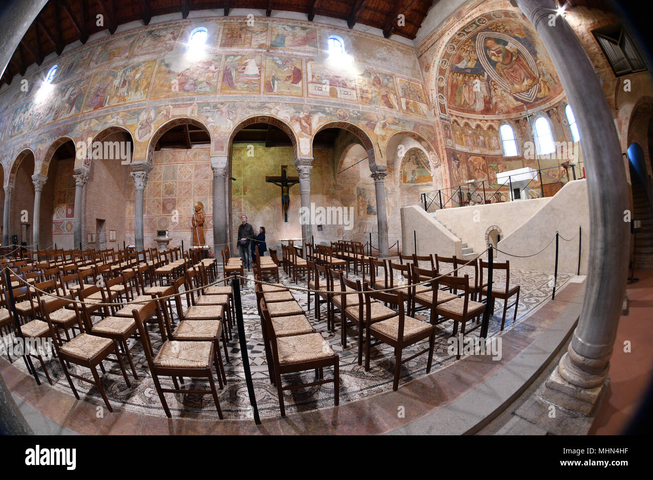 POMPOSA, ITALY - OCTOBER 9 2016 - Pomposa abbey is Benedictine ...