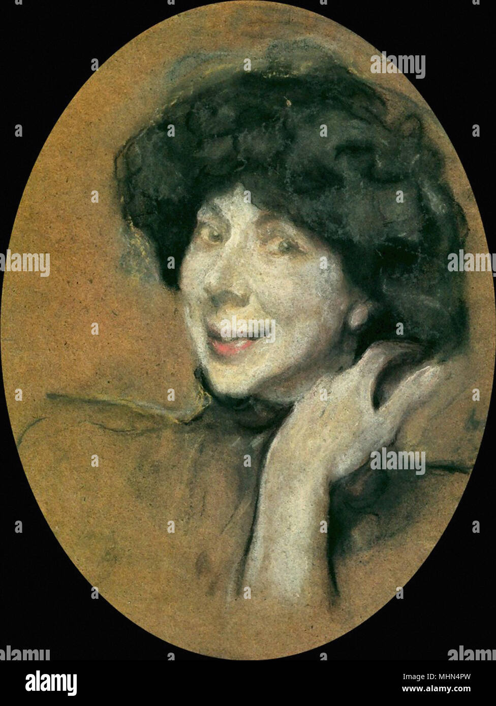 Serov Valentin - Portrait of Anna Benois Stock Photo - Alamy