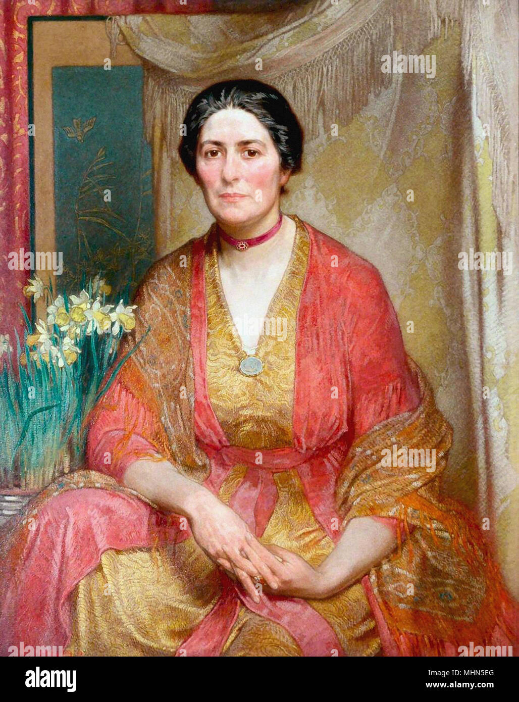 Shackleton William - Portrait of the Artist's Wife Stock Photo - Alamy