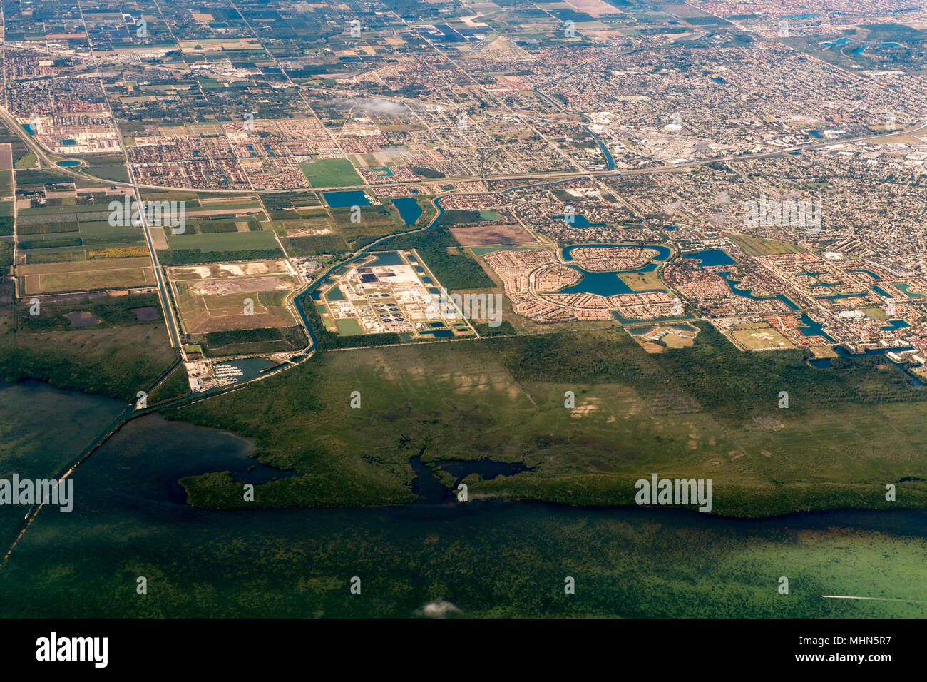 Everglades city aerial view hi-res stock photography and images - Alamy