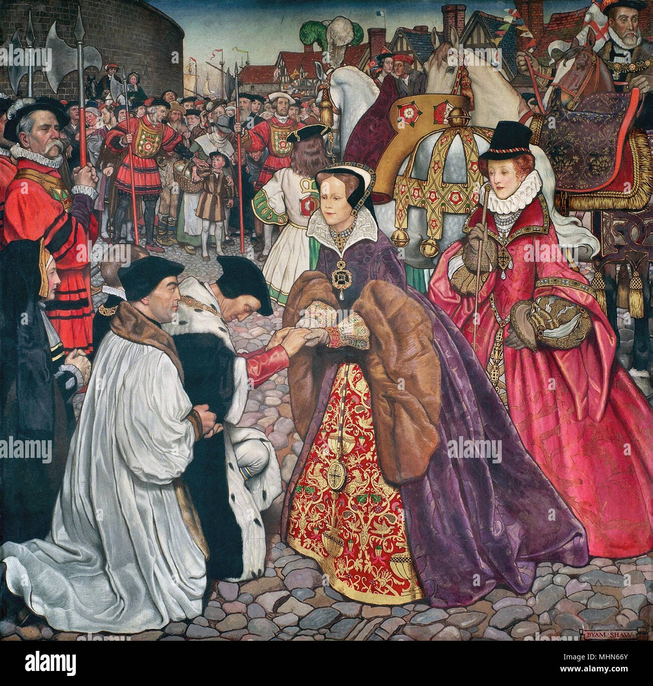 Shaw John Liston Byam - the Entrance of Queen Mary I with Princess ...