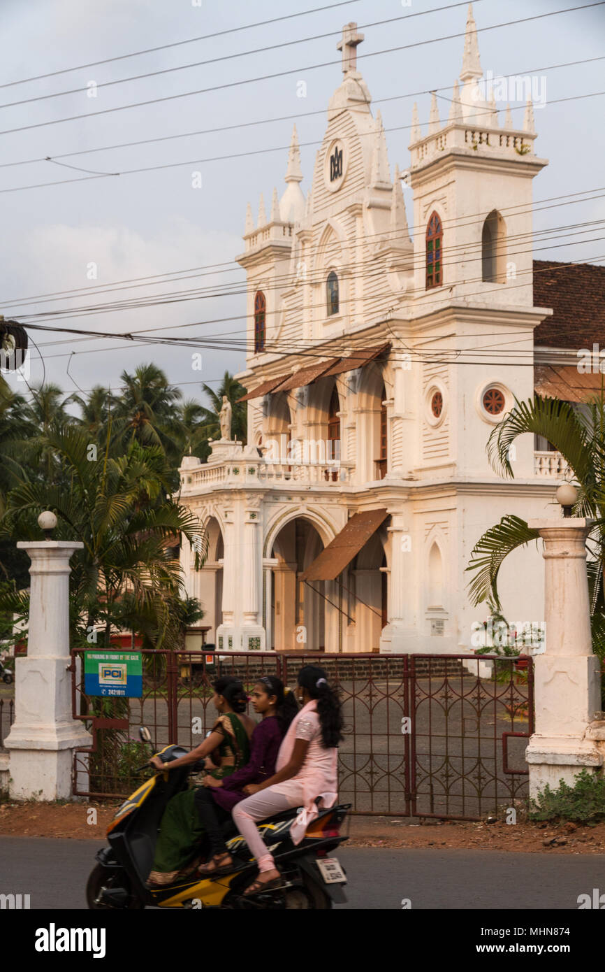 Siolim, Goa, India; St. Anthony's Church Stock Photo - Alamy