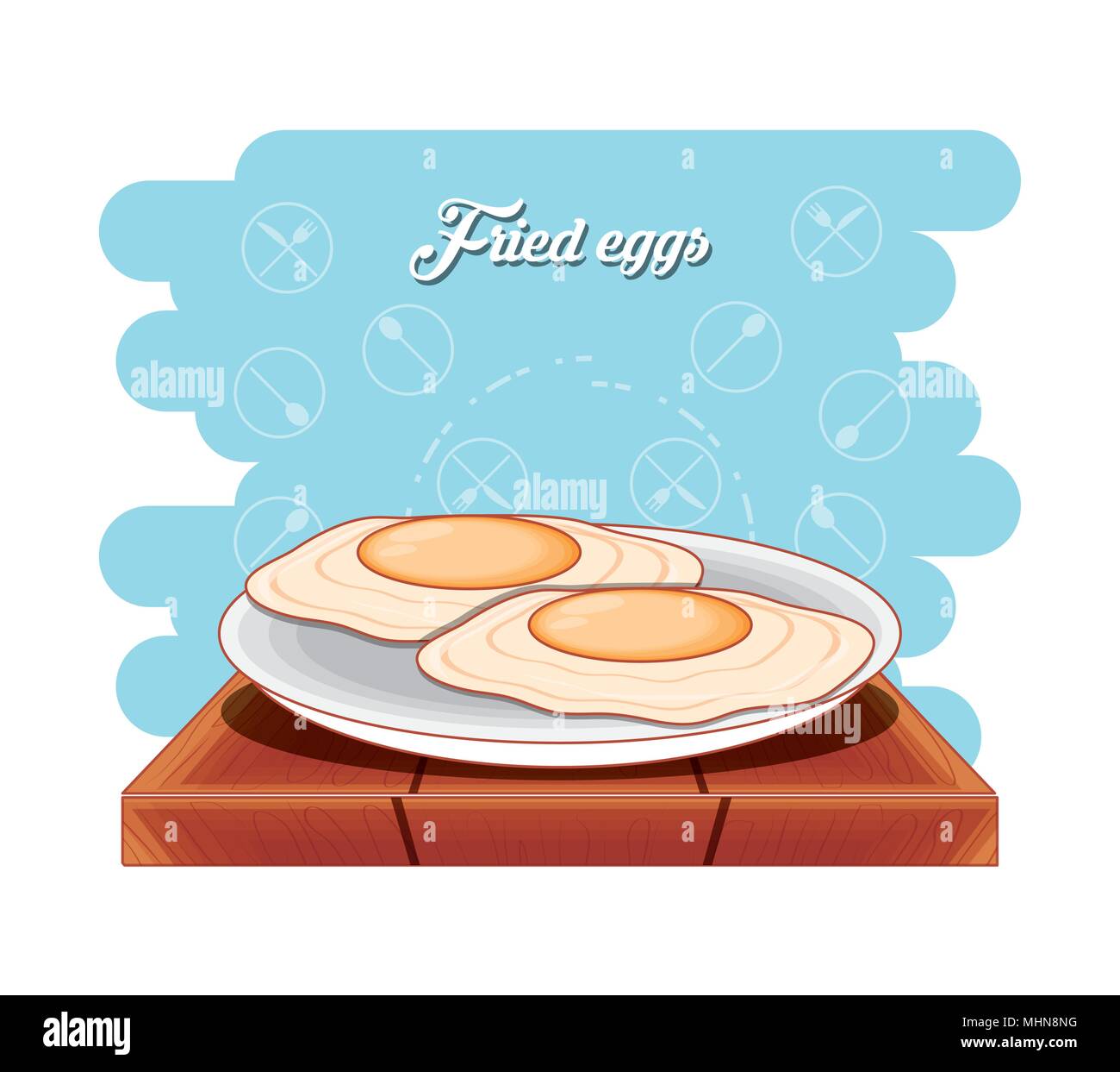 protein eggs frieds diet healthy food vector illustration design Stock ...