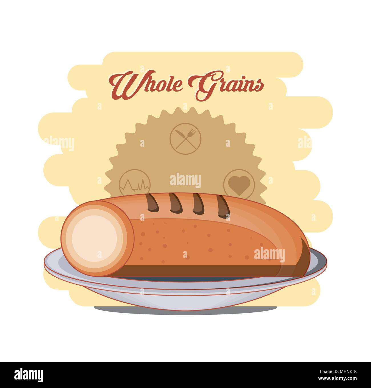 whole grains healthy product vector illustration design Stock Vector ...