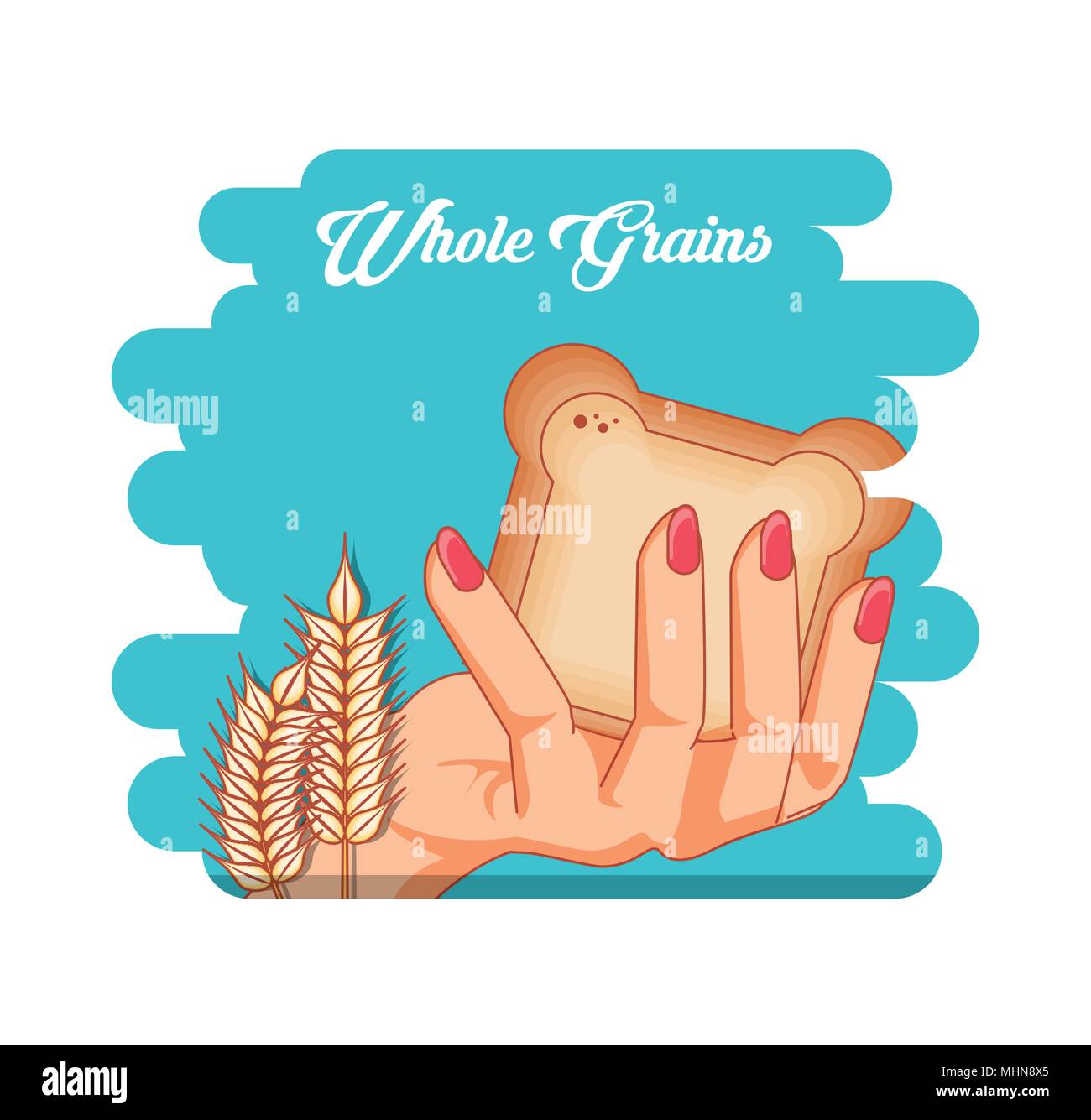 whole grains healthy product vector illustration design Stock Vector ...