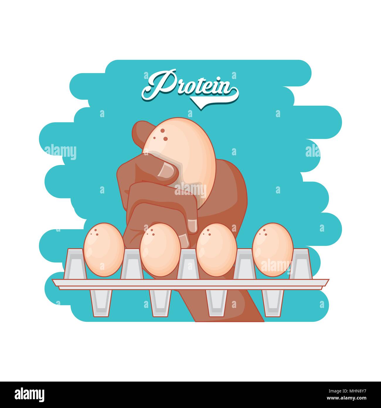 protein eggs diet healthy food vector illustration design Stock Vector ...