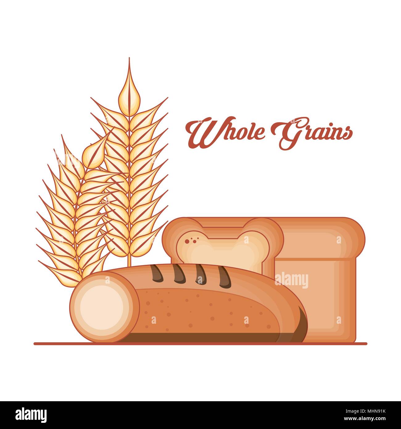 whole grains products food vector illustration design Stock Vector ...