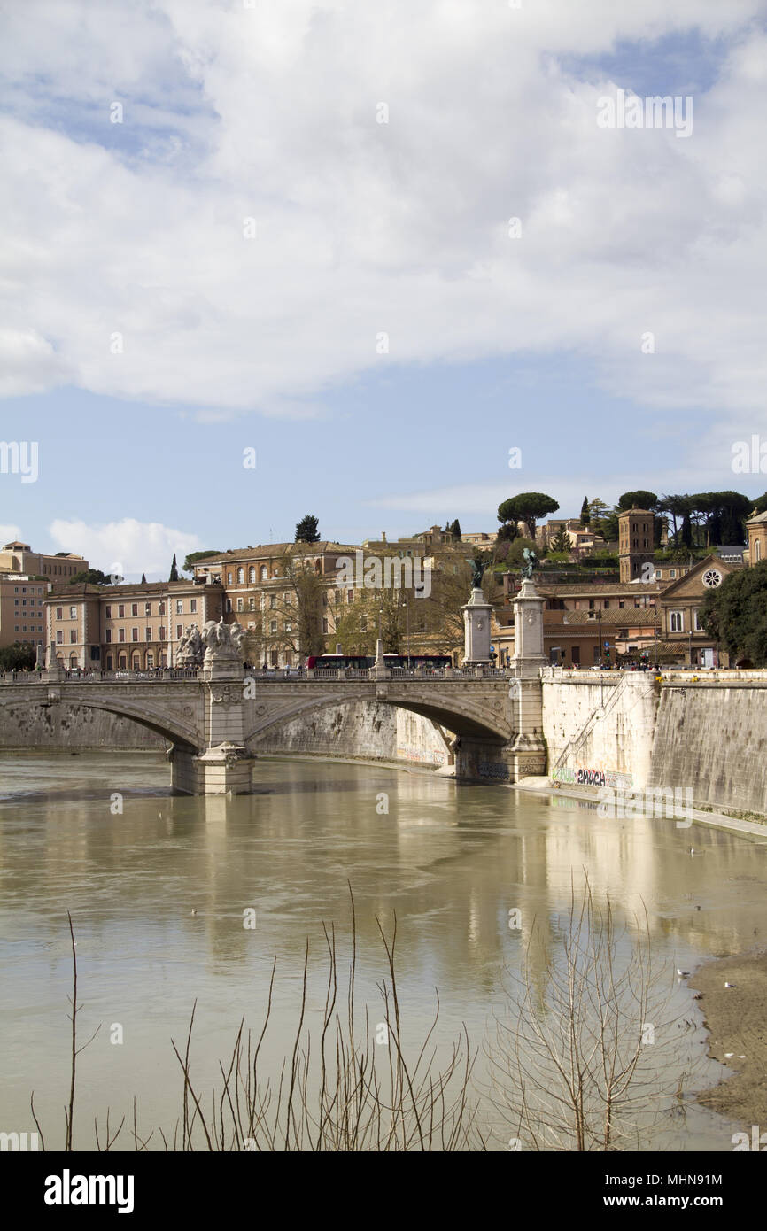 view of tevere river rome, italy Stock Photo - Alamy