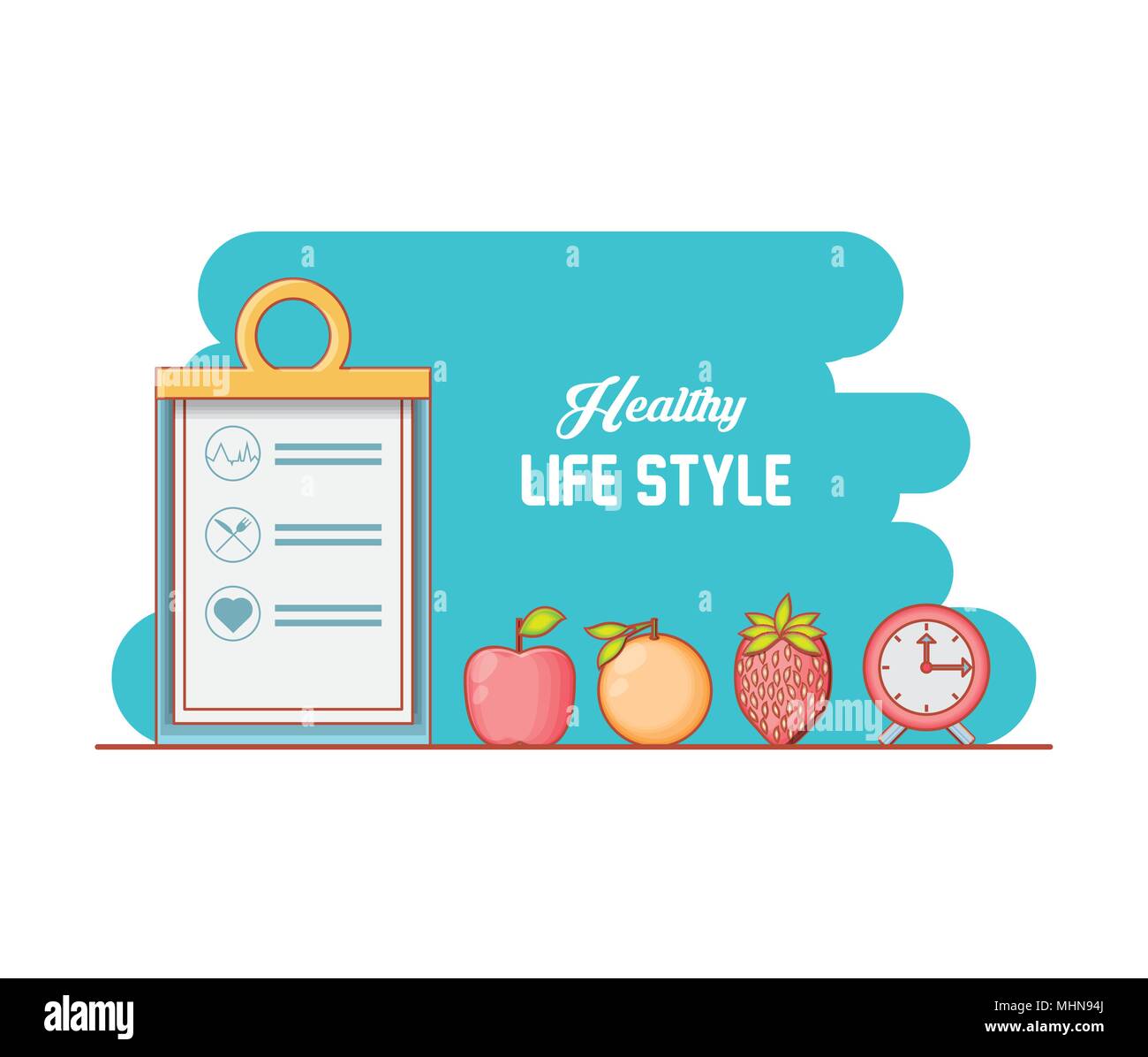 healthy lifestyle set icons vector illustration design Stock Vector ...