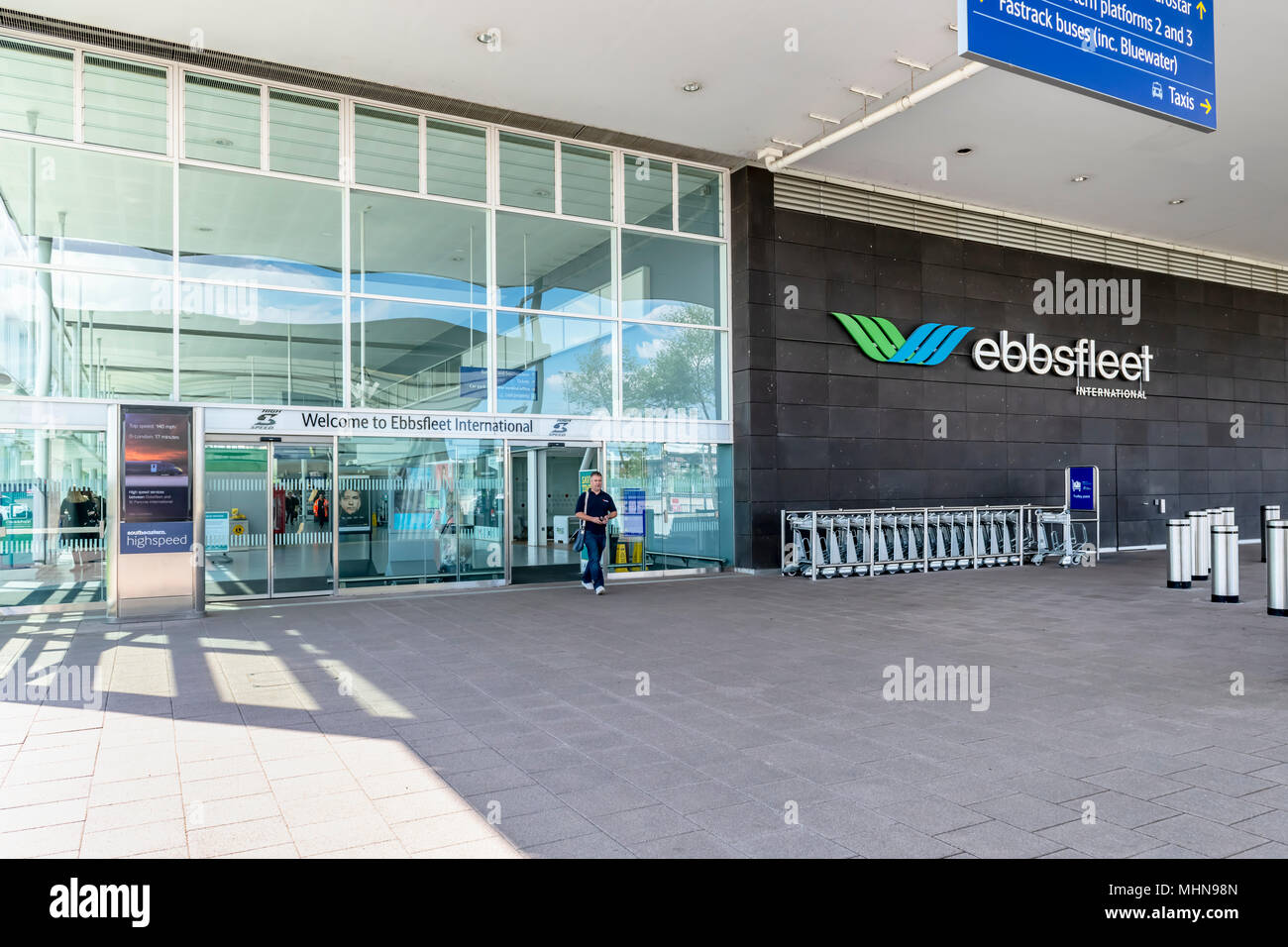 Entrance to Ebbsfleet international station Stock Photo - Alamy