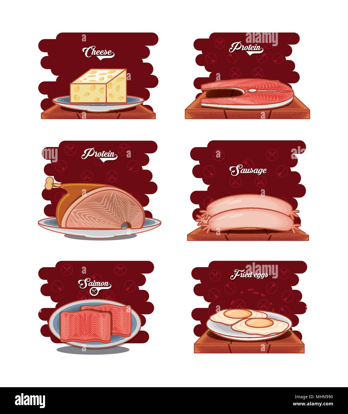 protein diet healthy food vector illustration design Stock Vector Image ...