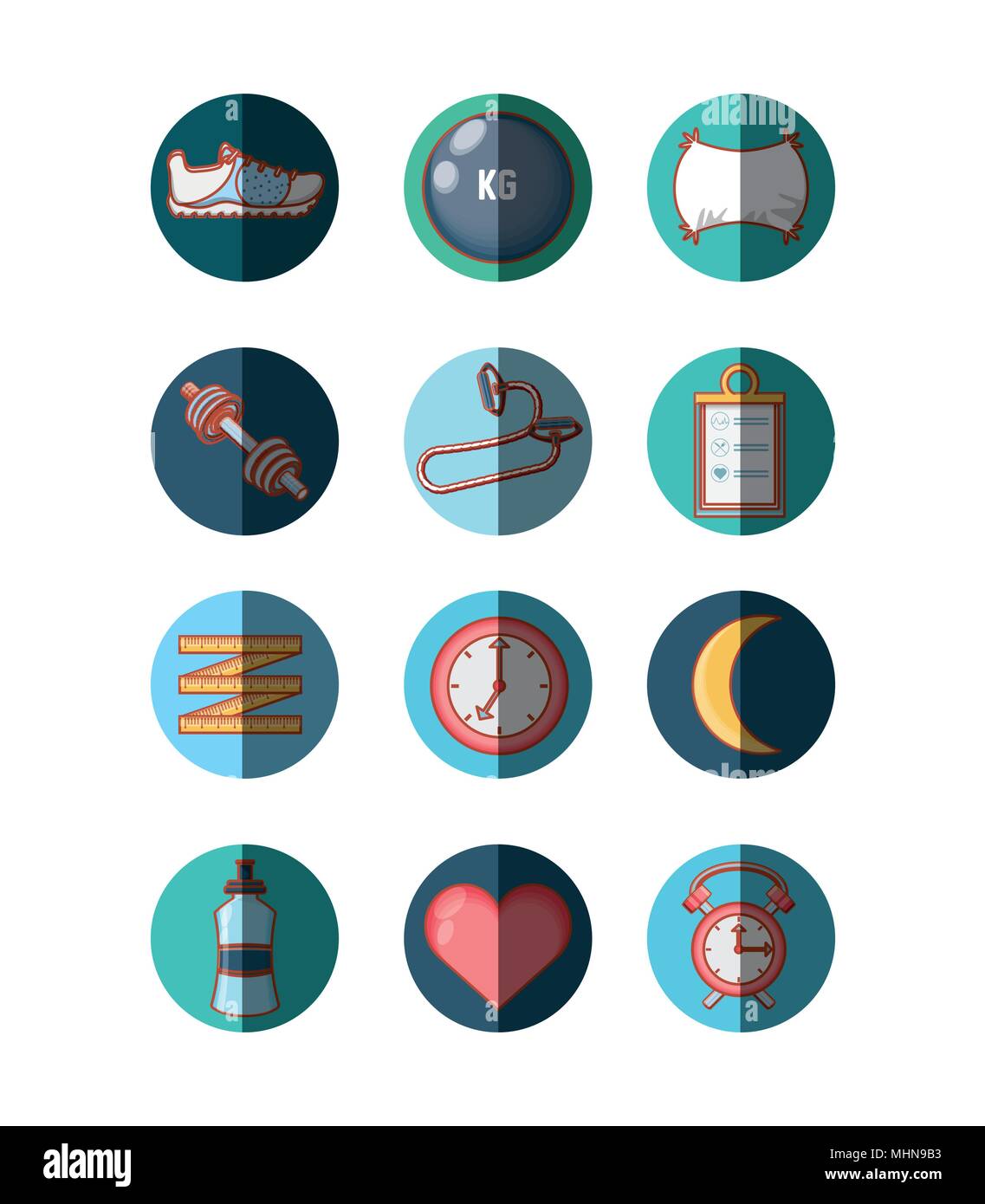healthy lifestyle set icons vector illustration design Stock Vector ...
