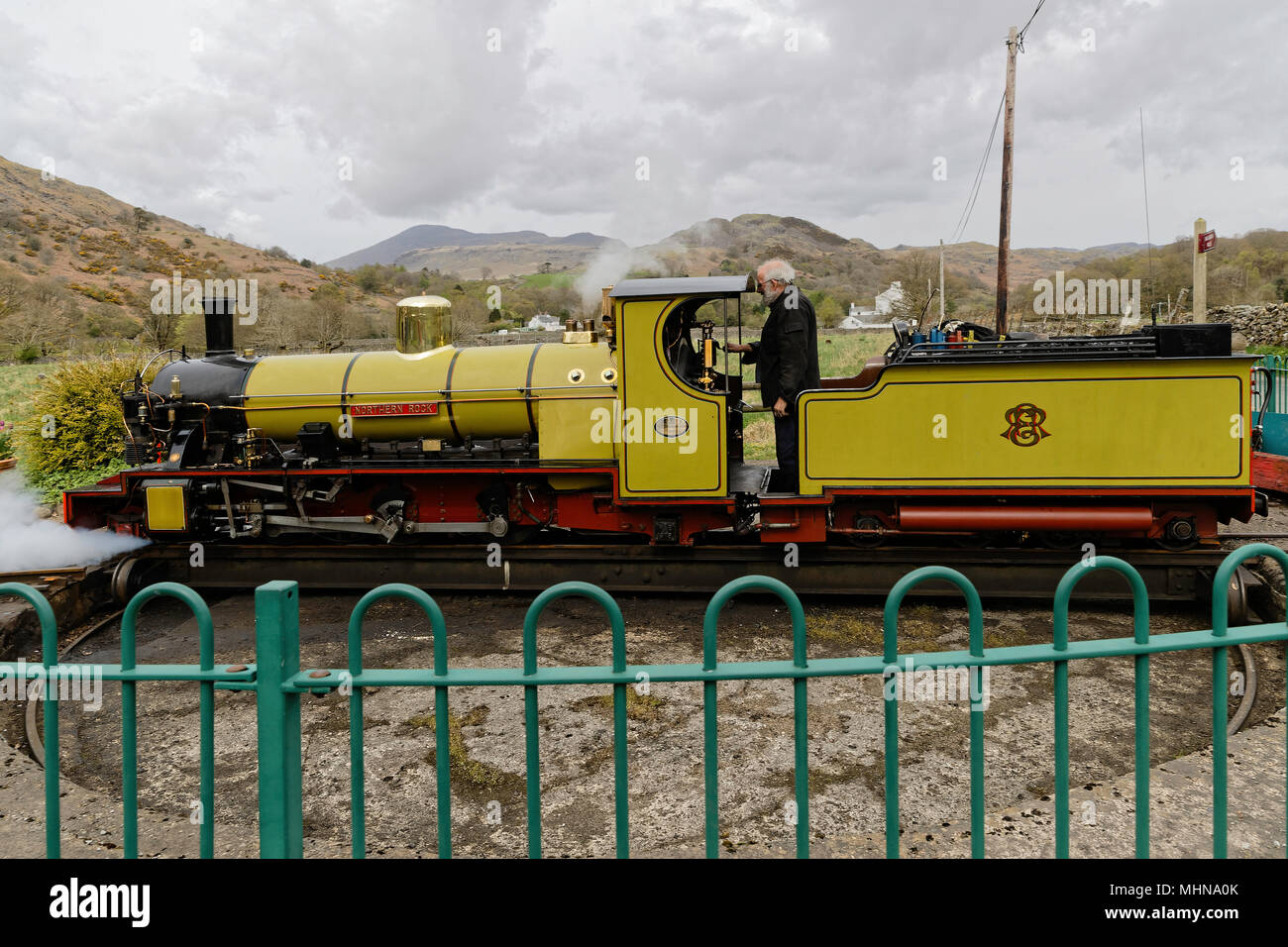Northern Rock steam engine on the turntable at Boot Station on the ...