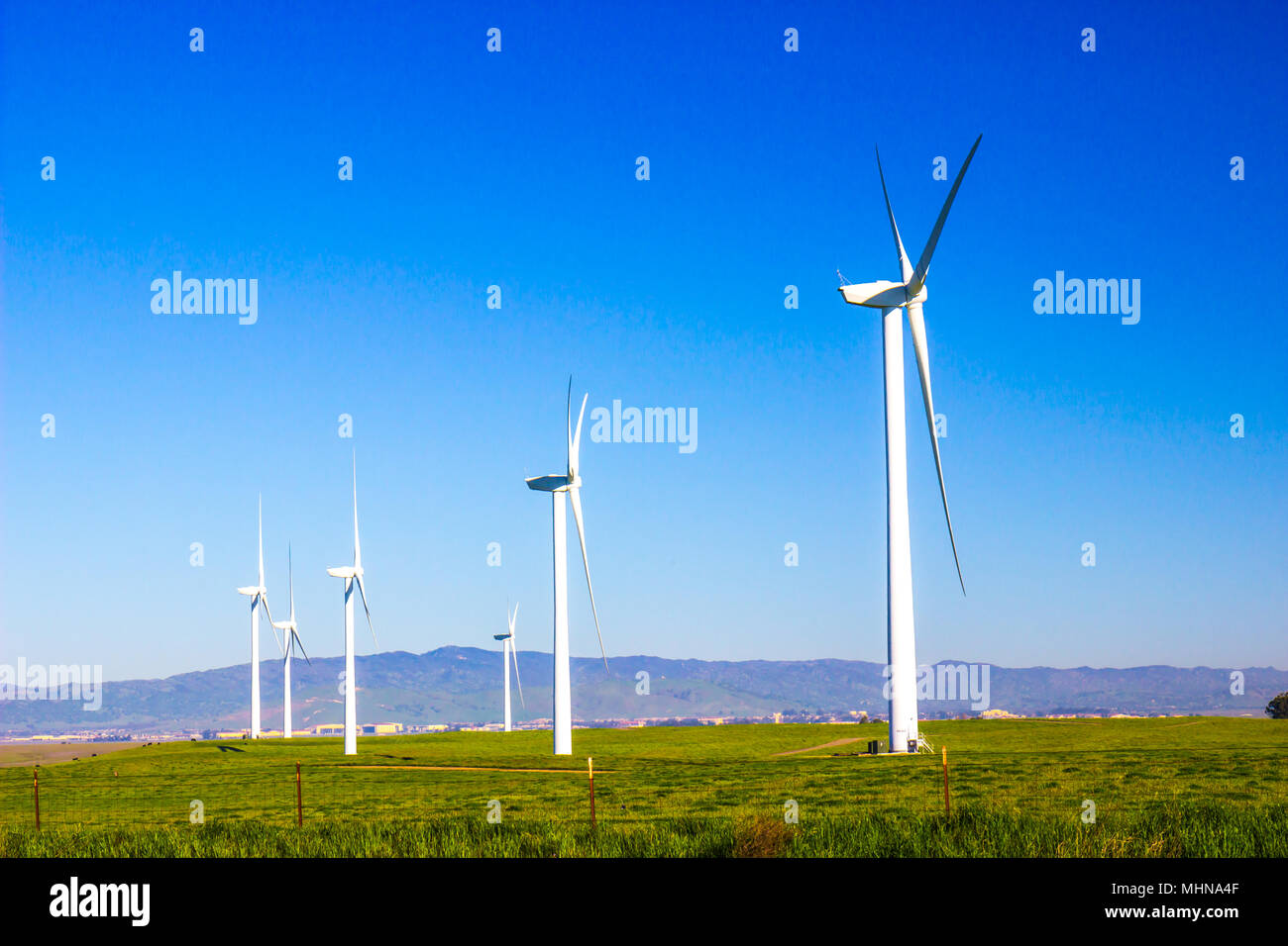 Three bladed wind turbines hi-res stock photography and images - Alamy