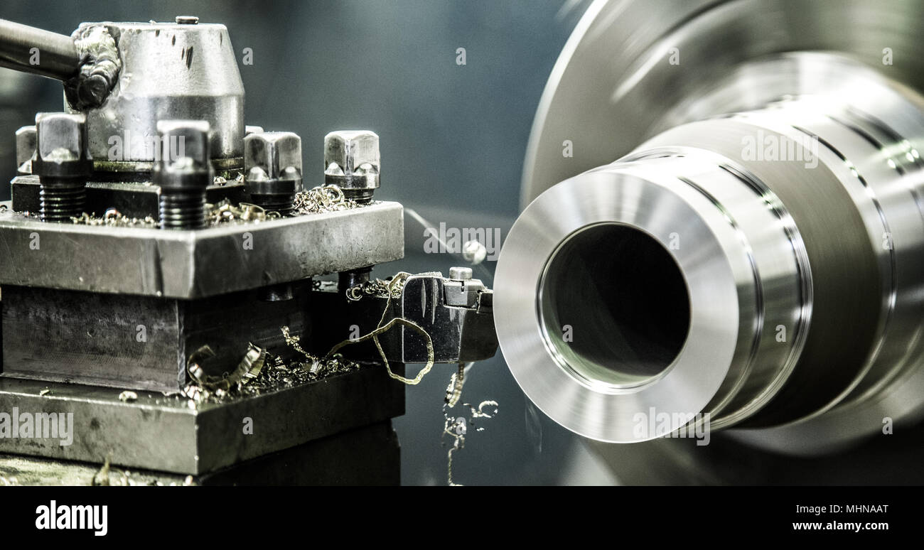 Industry lathe machine work Stock Photo - Alamy