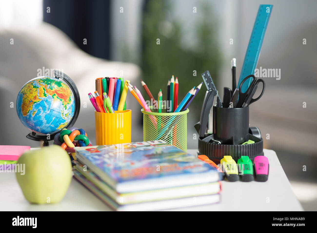 Backpack desk hi-res stock photography and images - Alamy