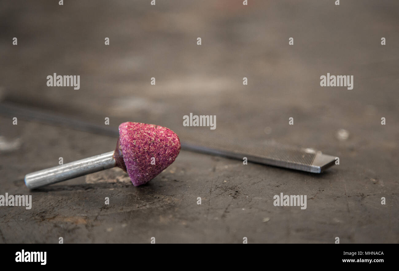 abrasion stone industry work Stock Photo - Alamy