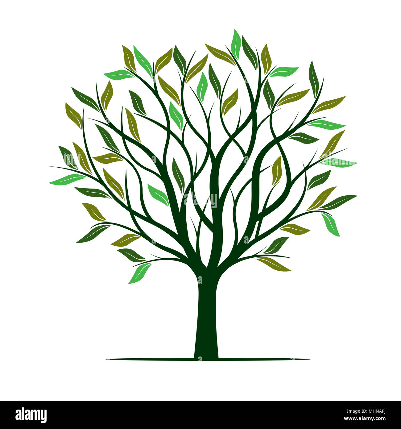 Spring Tree. Vector Illustration Stock Photo - Alamy