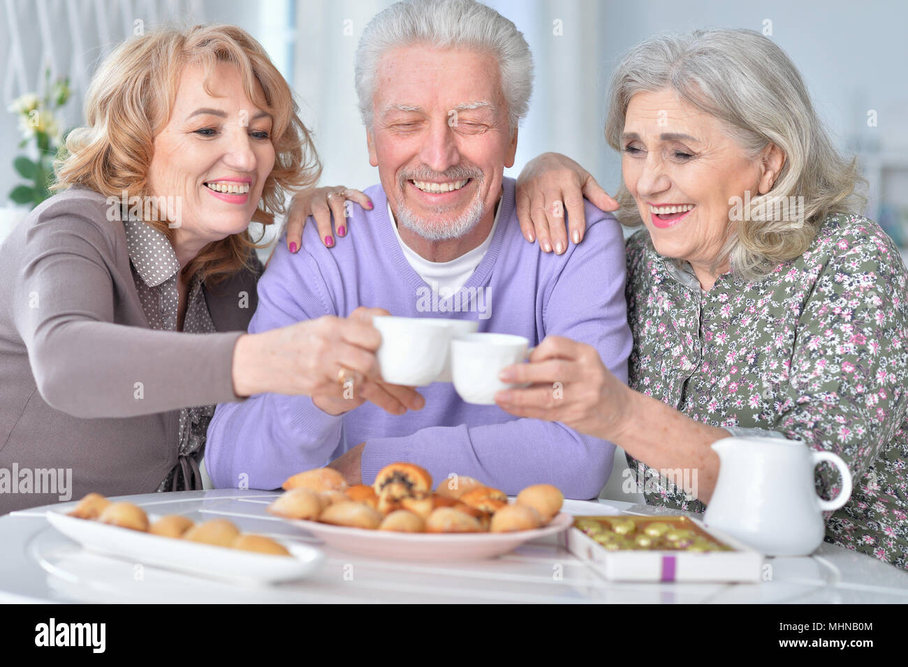 Women pensioners tea drinking hi-res stock photography and images - Alamy