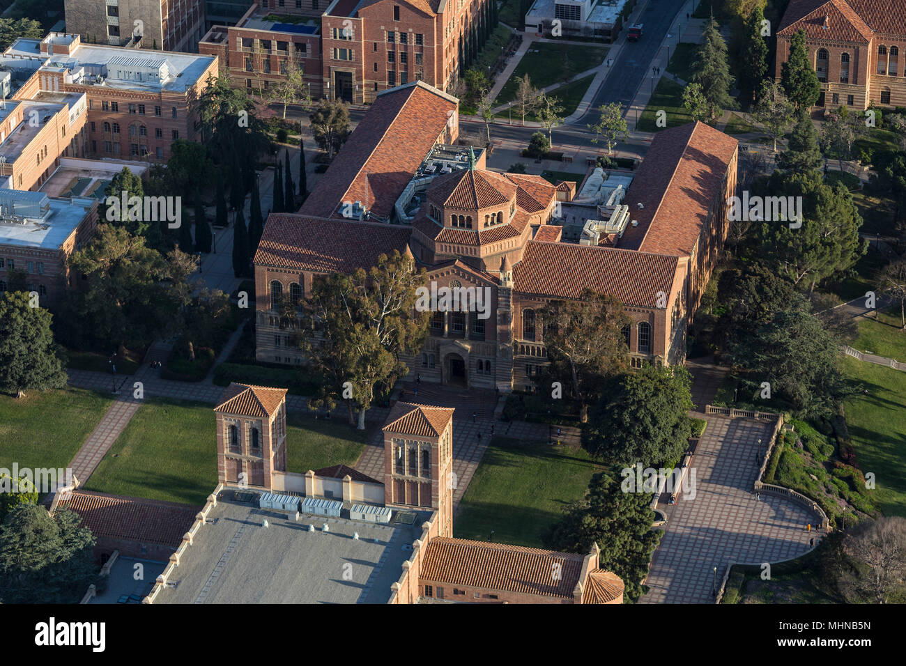 Los Angeles, California, USA - April 18, 2018: Afternoon aerial view of ...