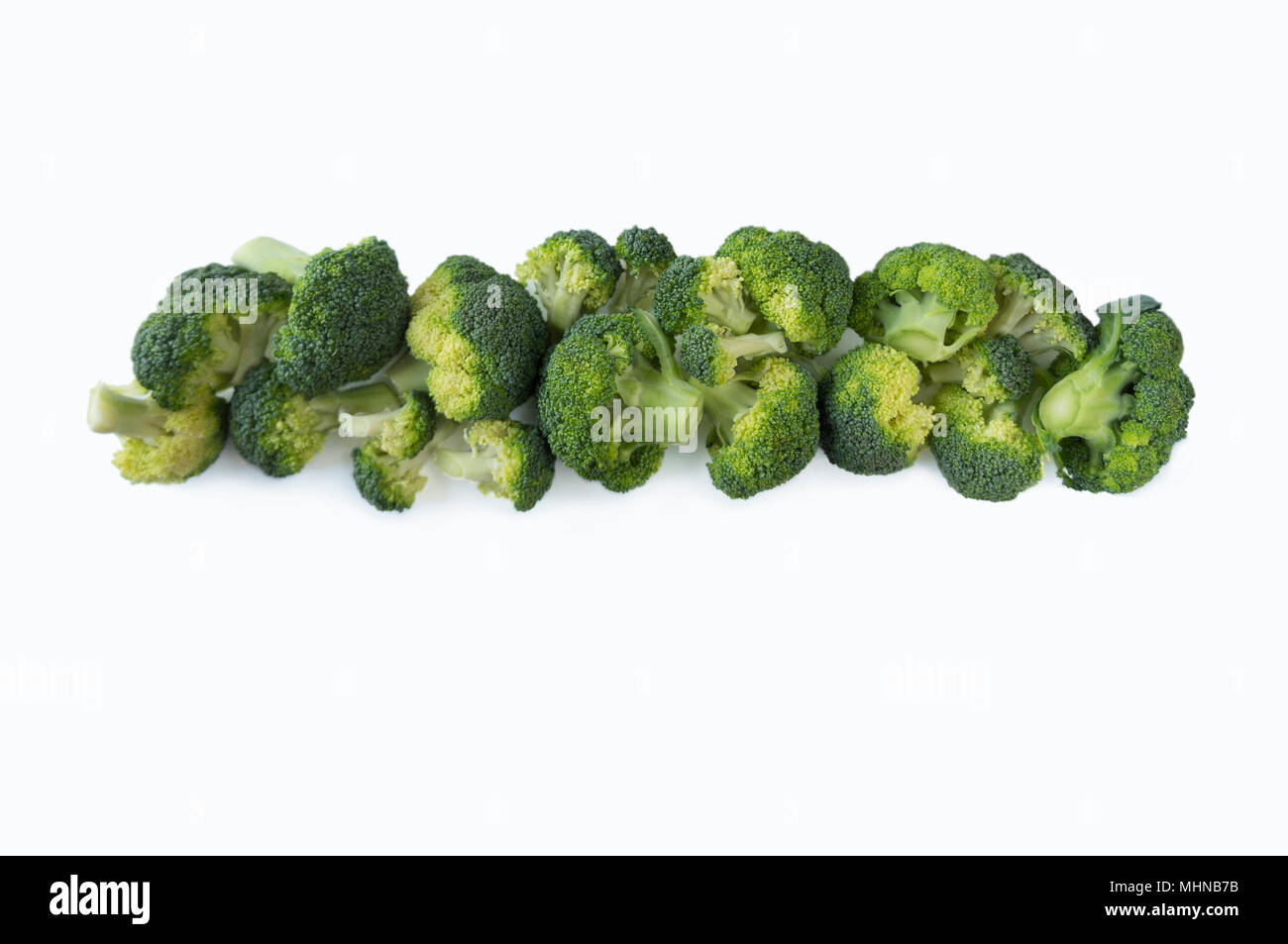 Broccoli at border of image with copy space for text. Broccoli isolated ...