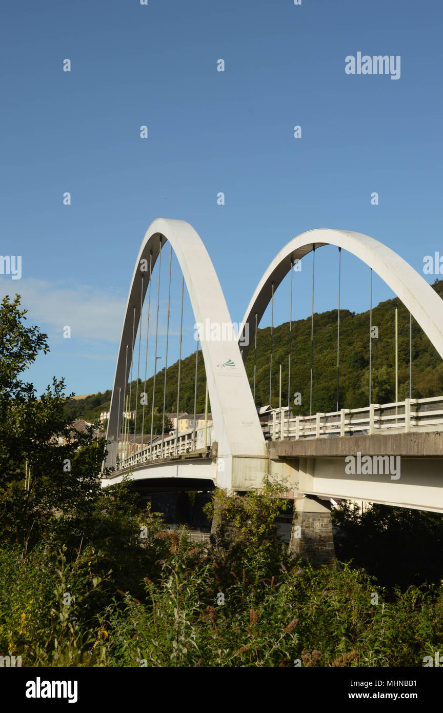 The Rheola Road Bridge, which carries the A4233 main road over the town ...