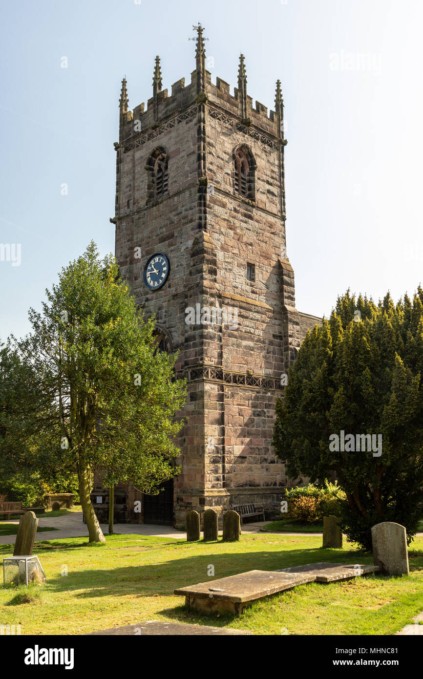 St Peters church in the historic centre of Prestbury Stock Photo - Alamy