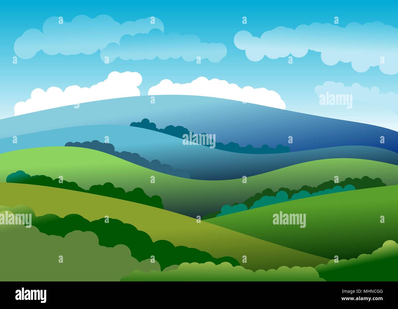 Background with landscape. Vector illustration Stock Vector Image & Art ...