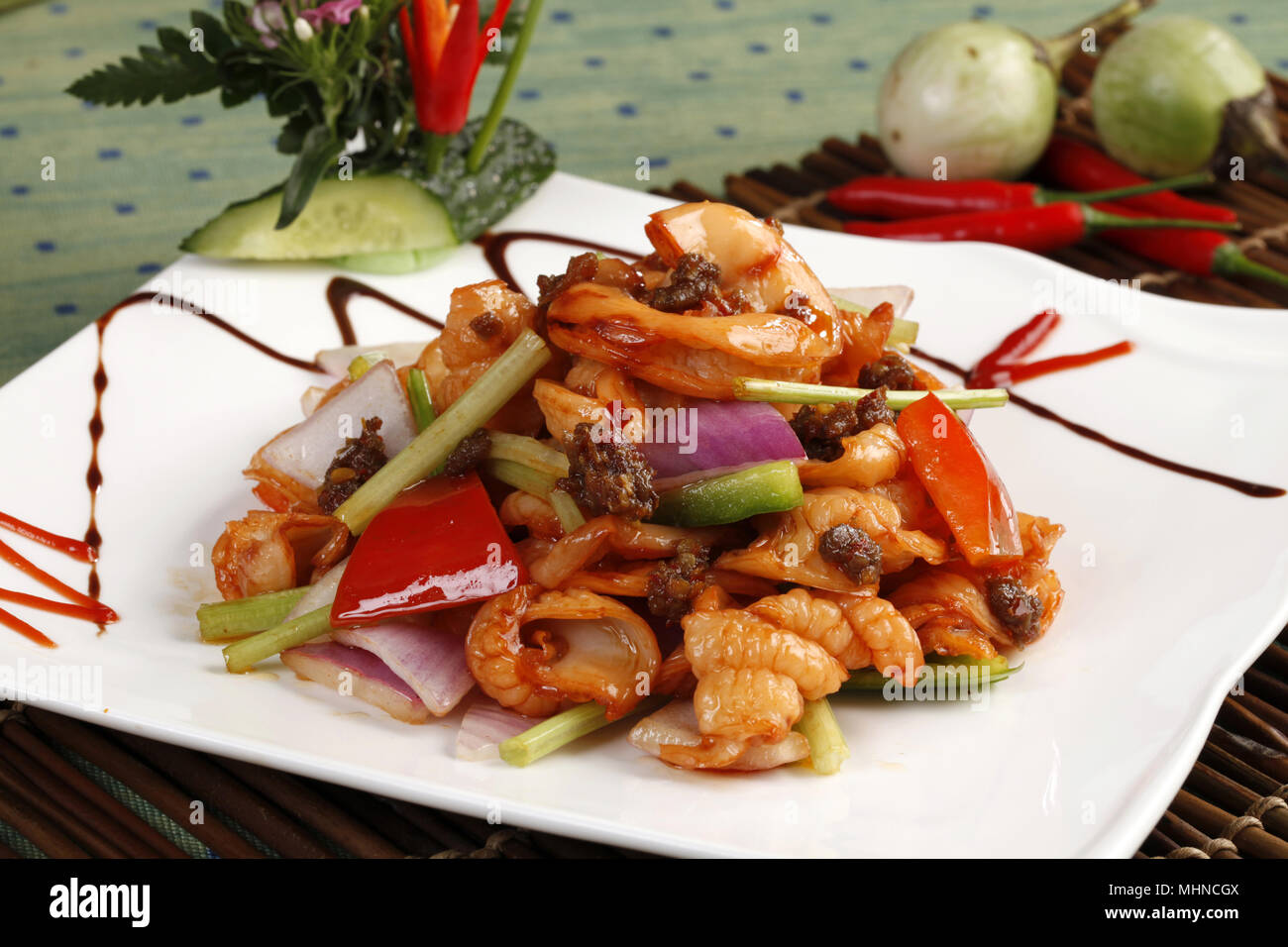 stir fried Crocodile intestine Stock Photo - Alamy