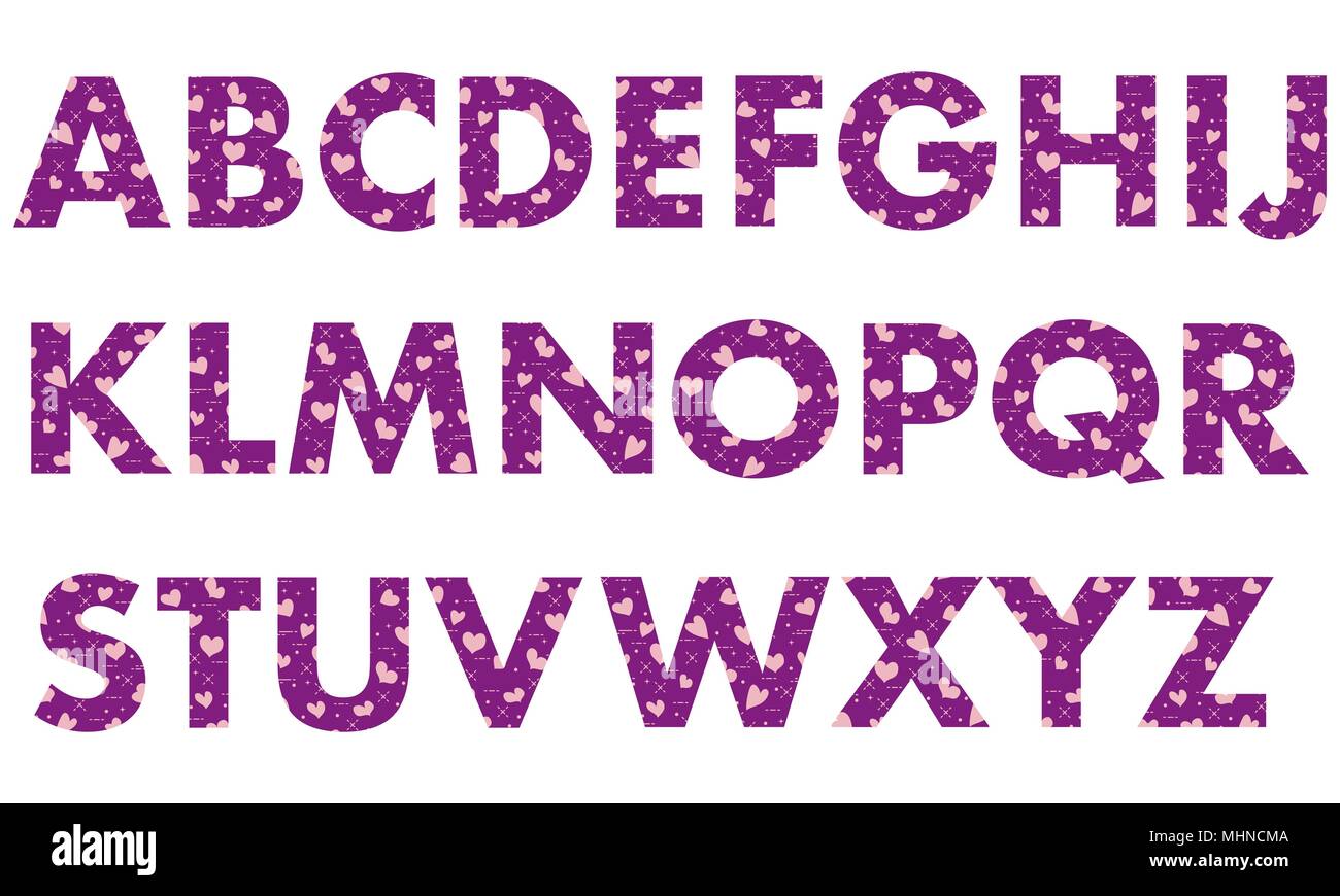 Capital letters of the English alphabet, painted with a colorful ...