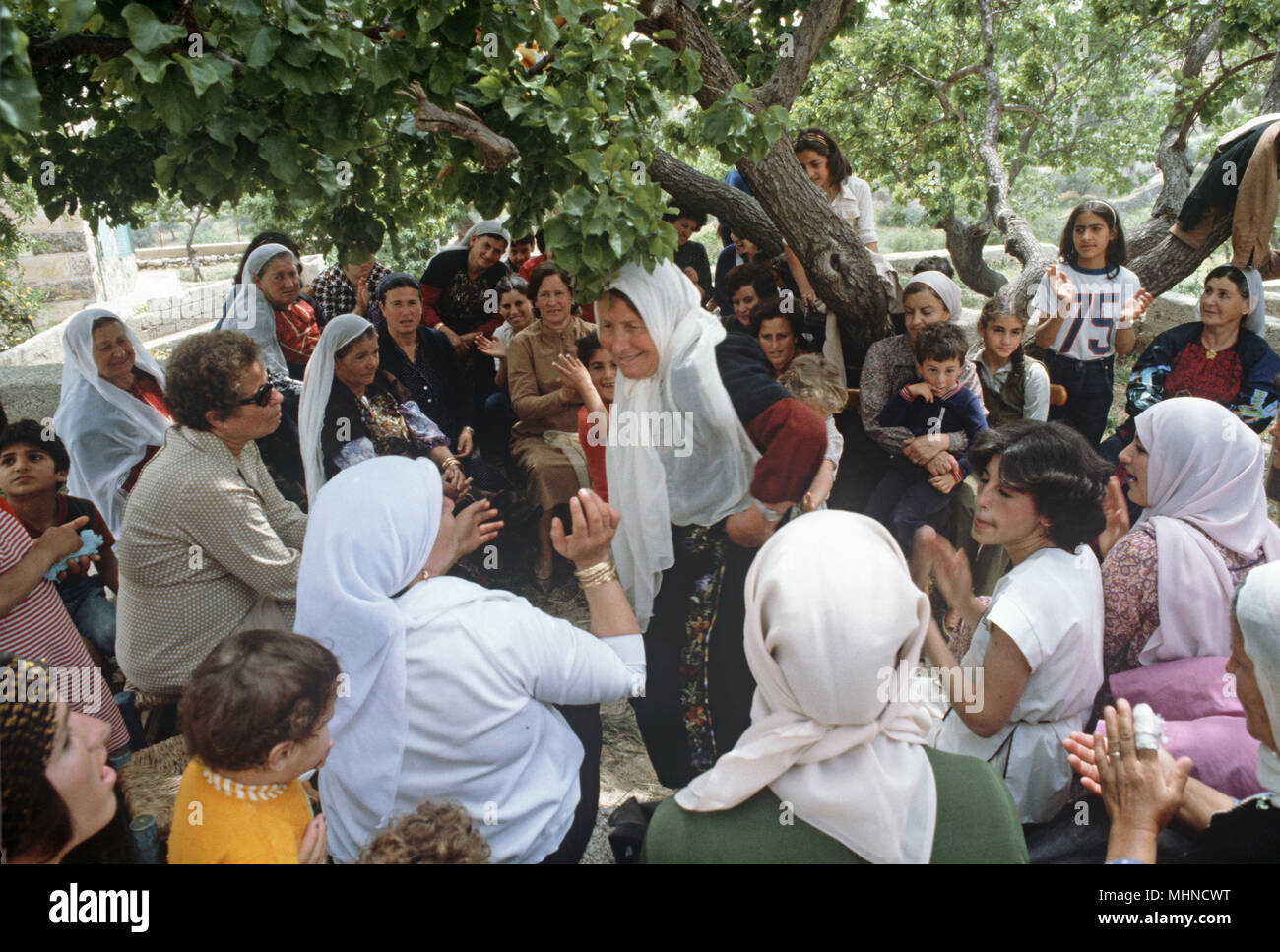 Palestinian wedding dancing in West Bank, East Jerusalem, Israeli ...