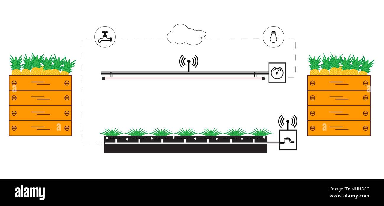 Smart farm and agriculture. Monitoring and control of temperature ...