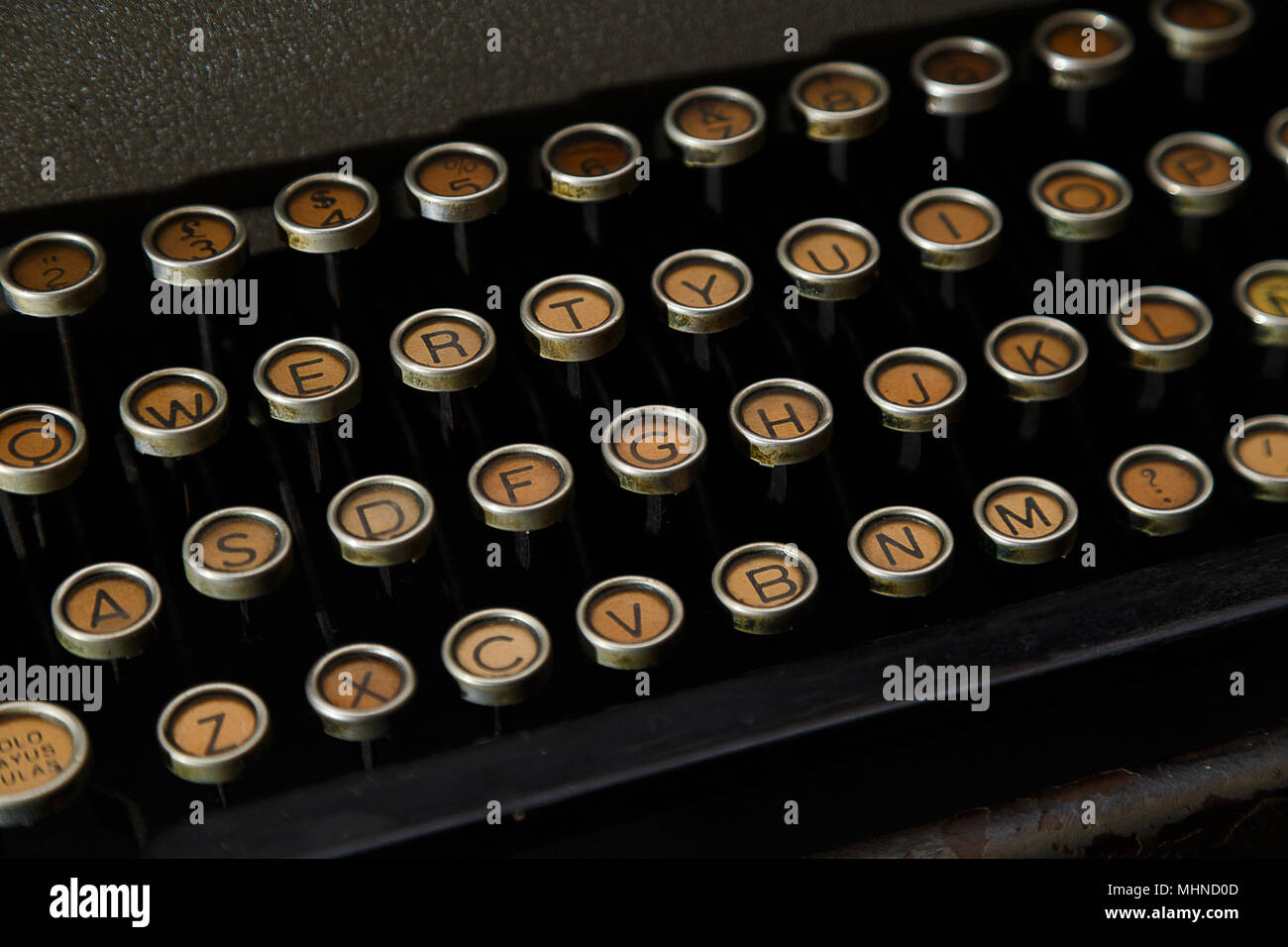 Old typewriter keyboard. Vintage Stock Photo - Alamy
