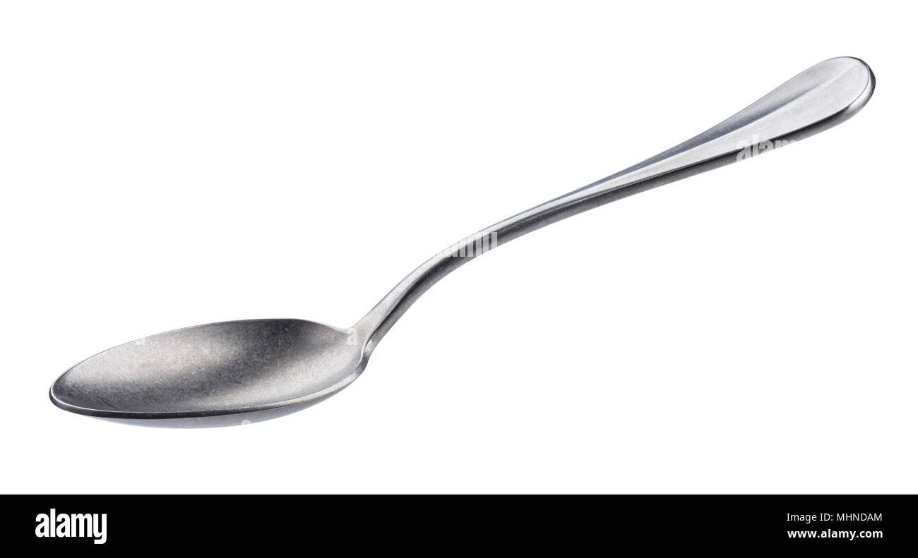 Metal spoon isolated on white background with clipping path Stock Photo ...