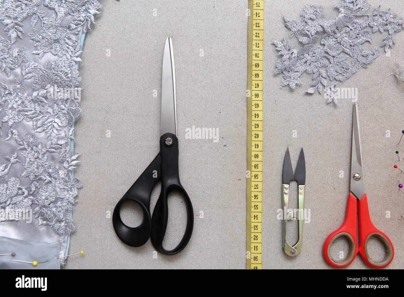 Basic tailor accessories ready for the task Stock Photo - Alamy