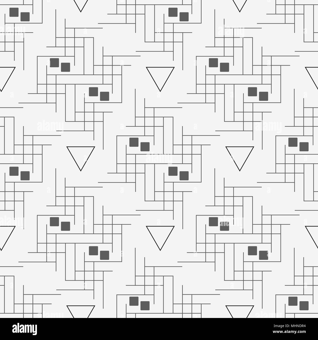 Line and triangle Vector seamless pattern. Modern stylish texture ...