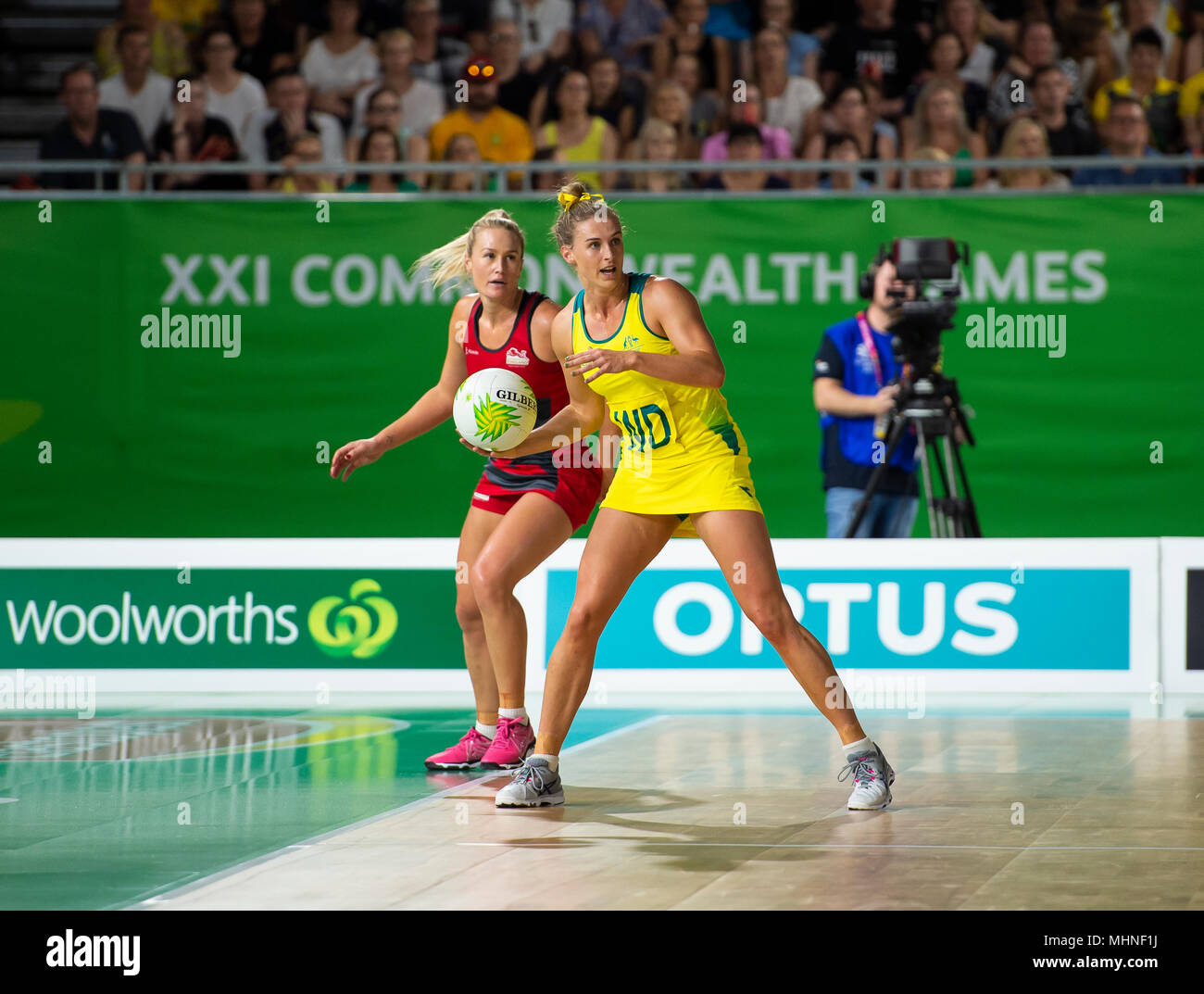 GOLD COAST, AUSTRALIA - APRIL 15: Gabi Simpson (WD) of Australia ...