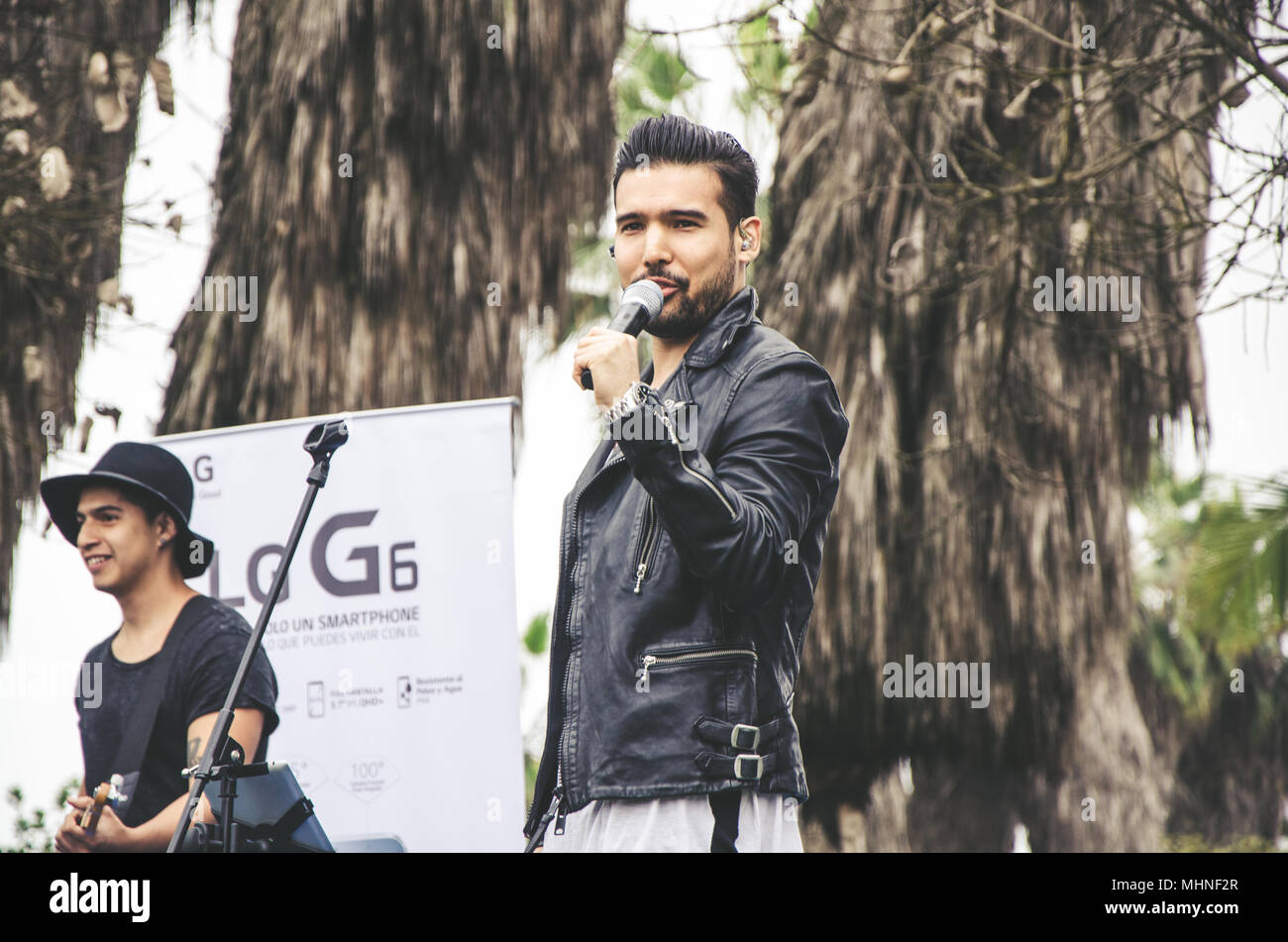 Lima, Peru - AUGUST 18th 2017: Entel Festival . Peruvian singer Ezio ...