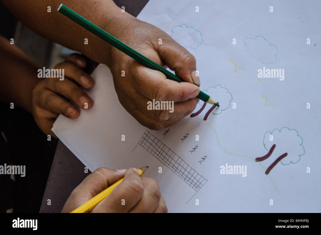 Pencil drawing arm hi-res stock photography and images - Alamy