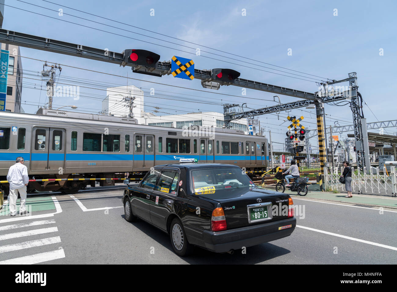 Japanese railroad crossing hi-res stock photography and images - Alamy