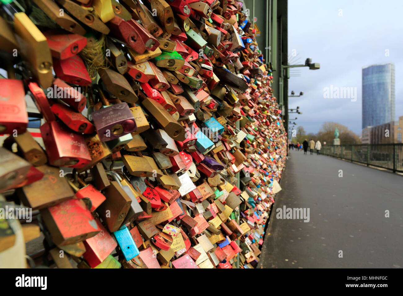 Love Padlocks on the Hohenzollern Bridge in Cologne, Northrhine ...