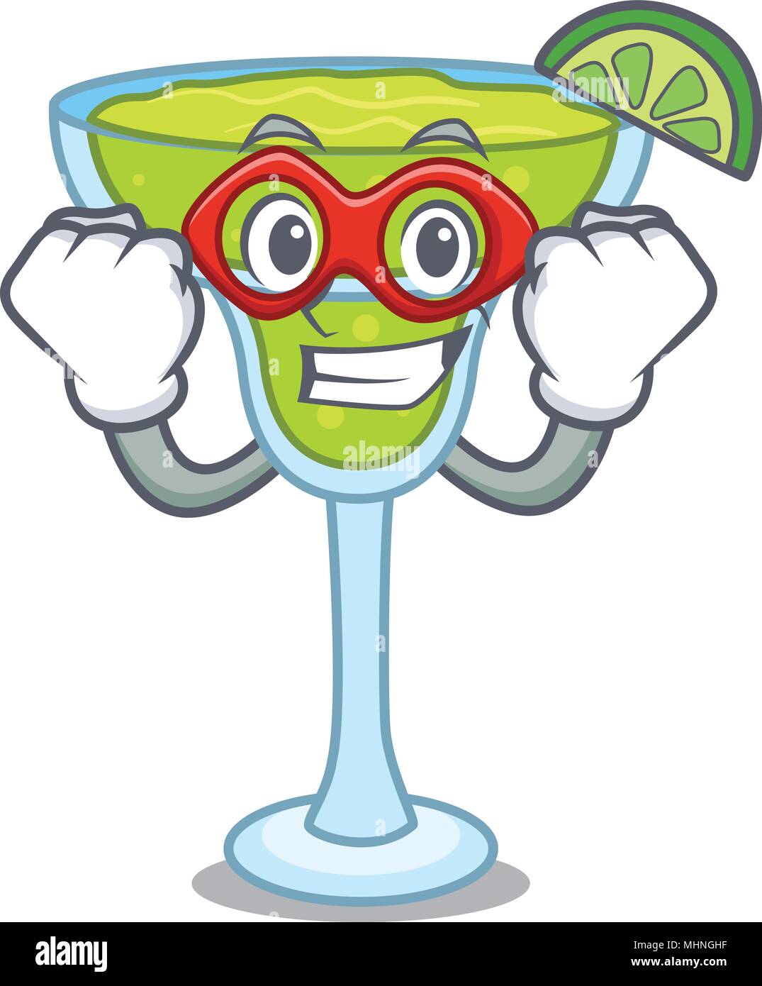 Super hero margarita character cartoon style vector illustration Stock ...