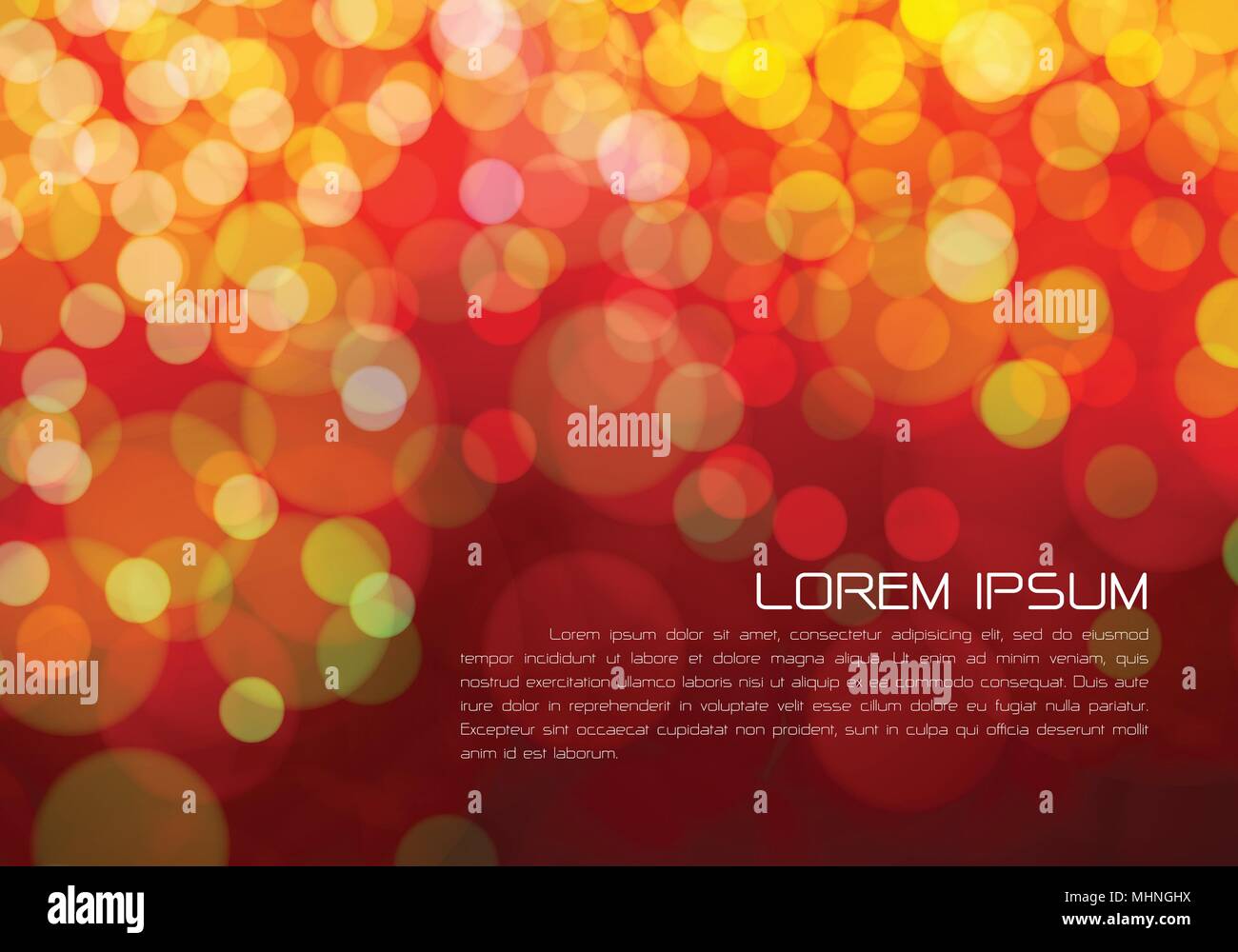 Abstract colors bokeh light on red night for festival party celebration ...