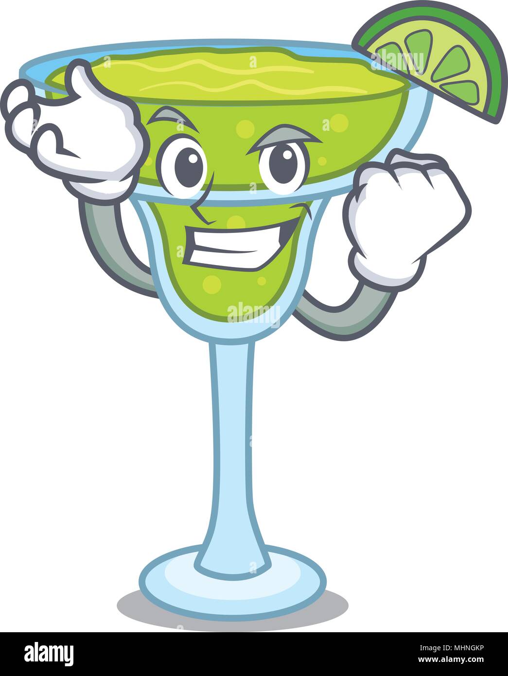 Successful margarita character cartoon style vector illustration Stock ...