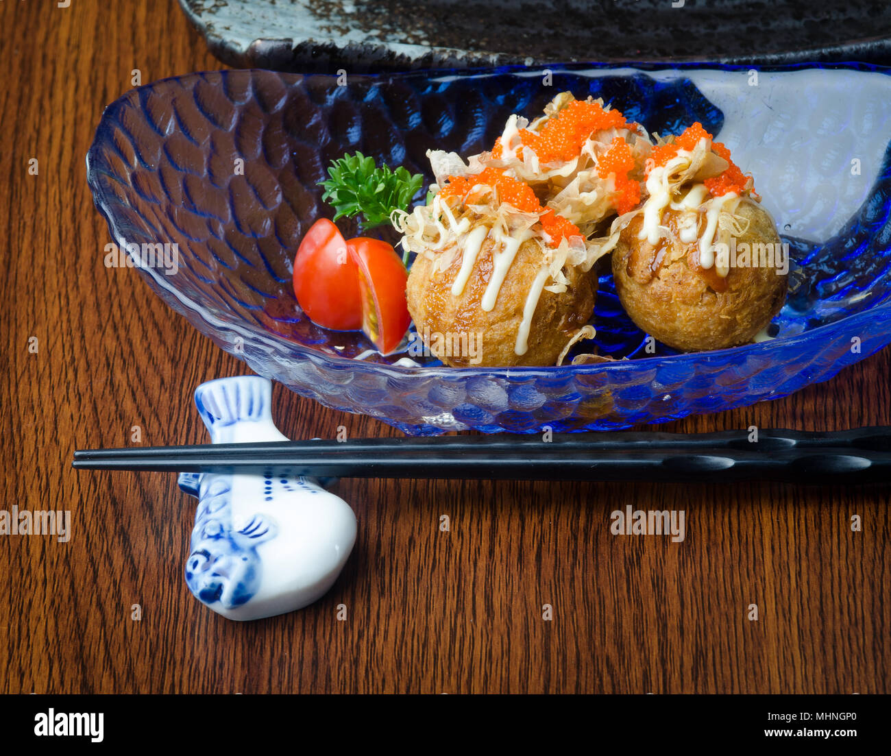 japanese fried fish ball on background Stock Photo - Alamy