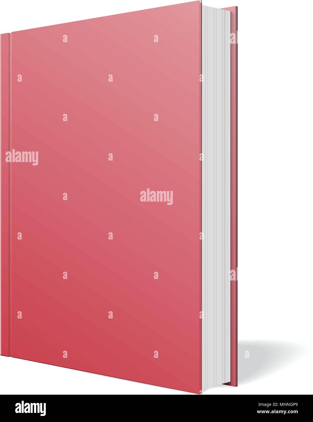 Red book standing vector on white background illustration Stock Vector ...