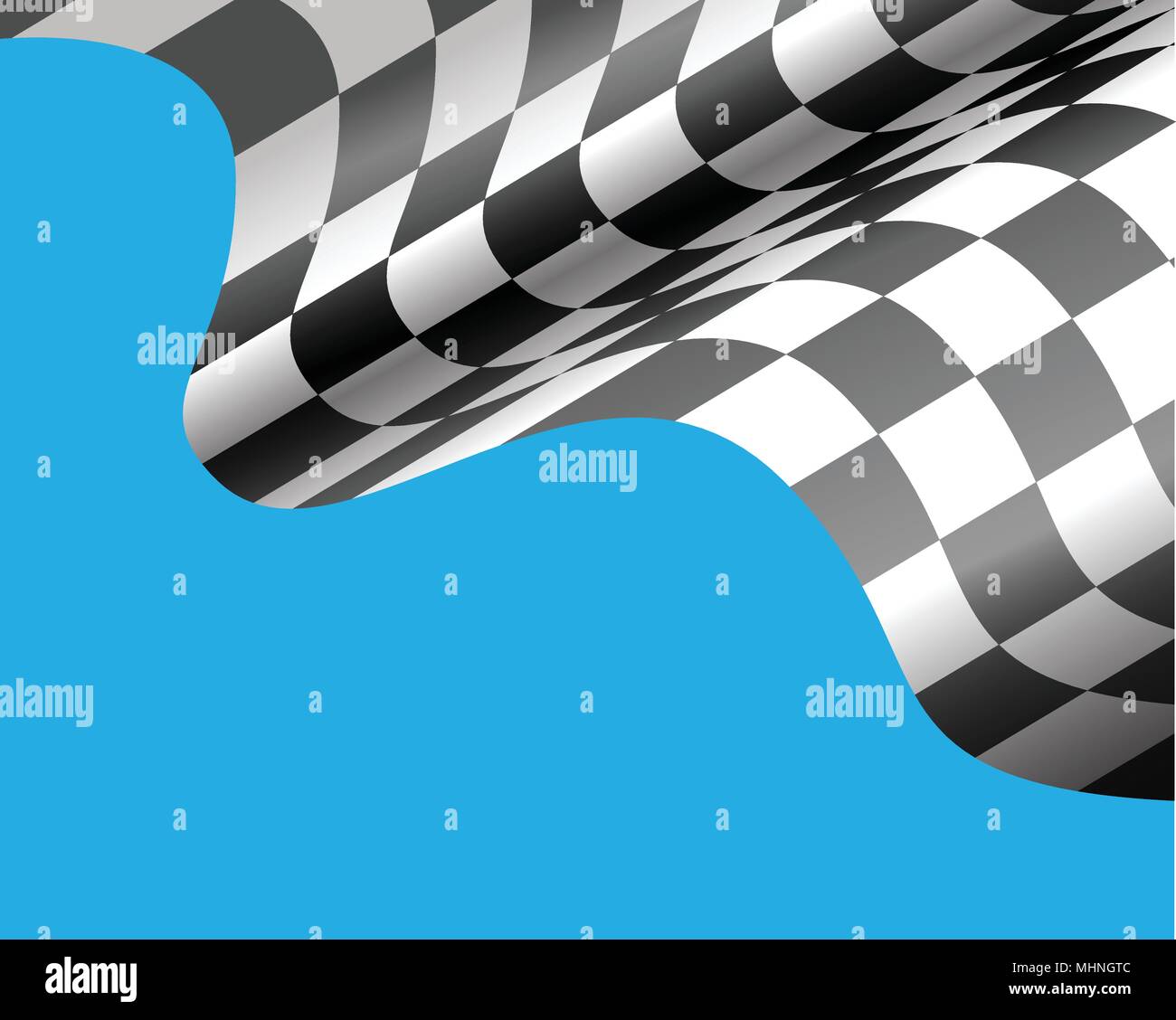 Blue Checkered Flag Background