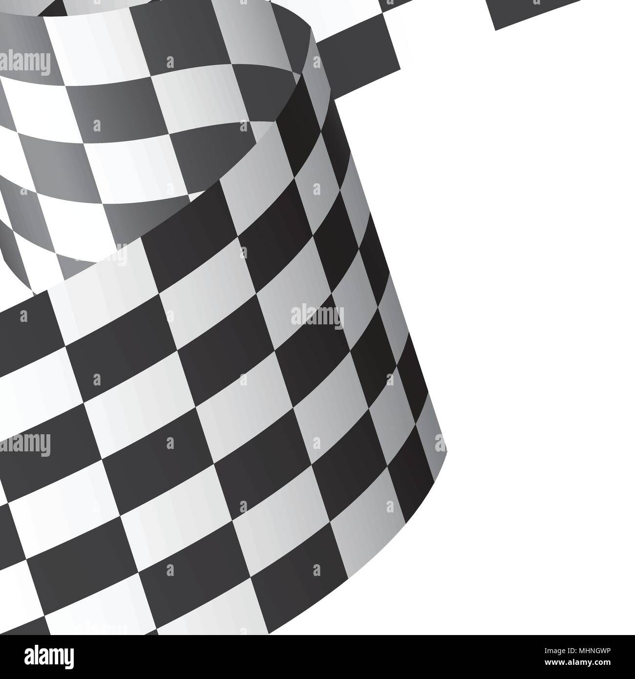 Checkered flag wave on white design race background vector illustration ...