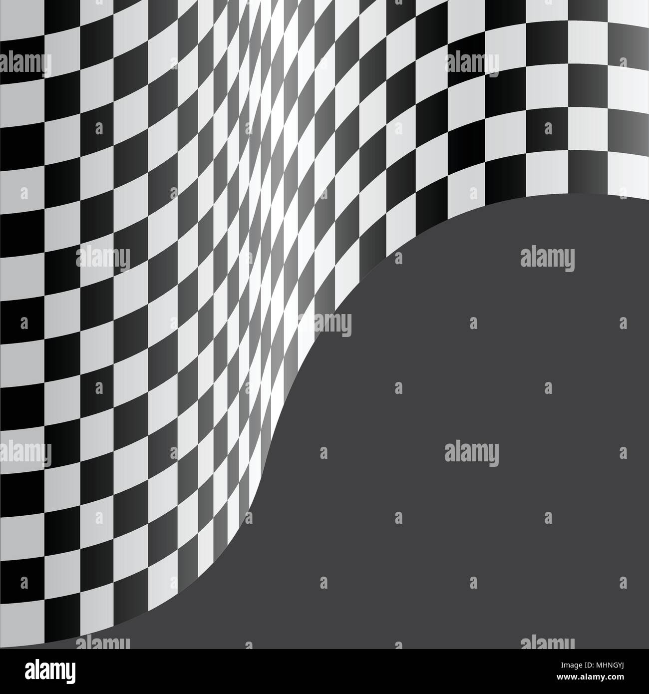 Checkered flag wave on gray design race championship background vector ...