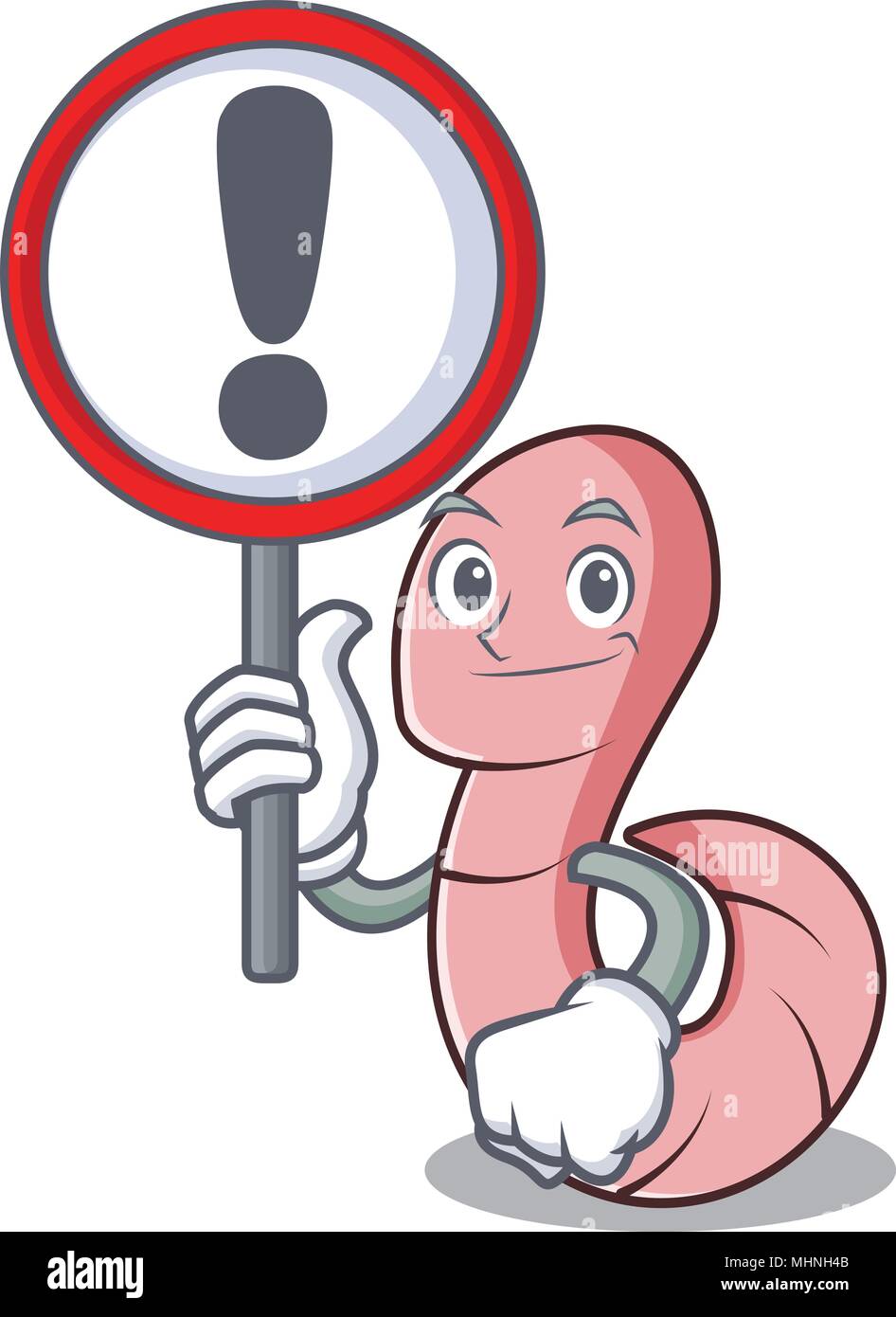 With sign worm character cartoon style Stock Vector Image & Art - Alamy